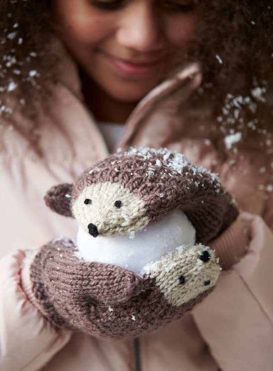 DIY Knit Hedgehog Mittens