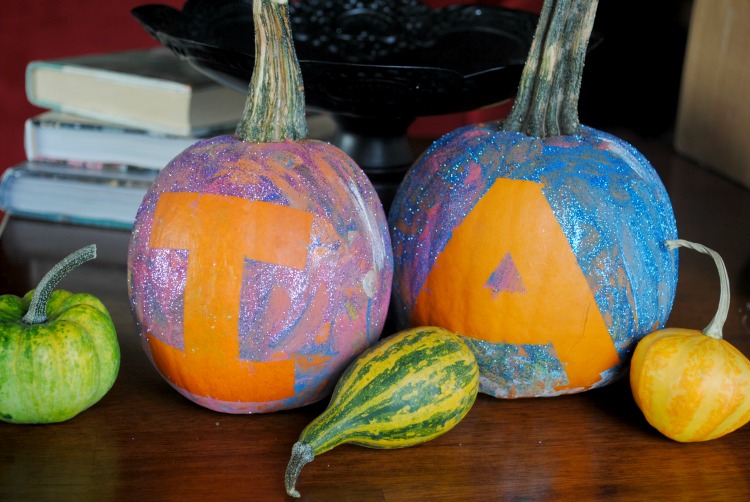 Toddler Talk: Monogram Painted Pumpkins