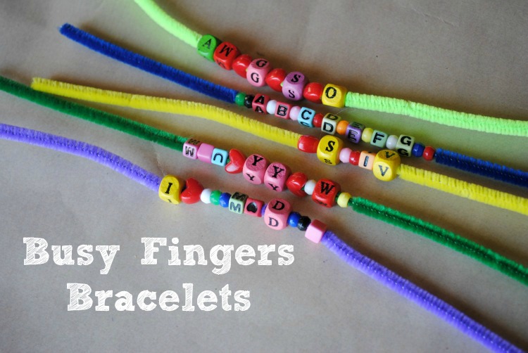 Toddler Talk: Busy Fingers Bracelets