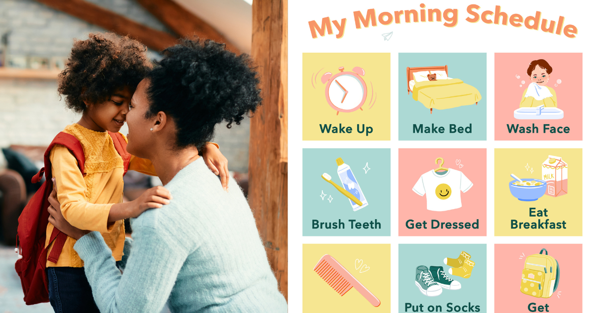 Printable Back-to-School Morning Visual Schedule for Kids